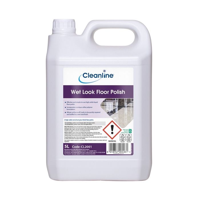 Cleanline Wet Look Floor Polish 5 Litre Pack of 1 | AHP Medicals